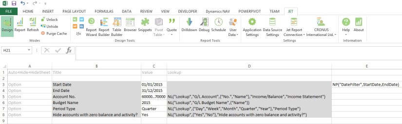 Creating Report in Jet Using NL, NF, NP & GL & Excel Formulas – ARKSD ...